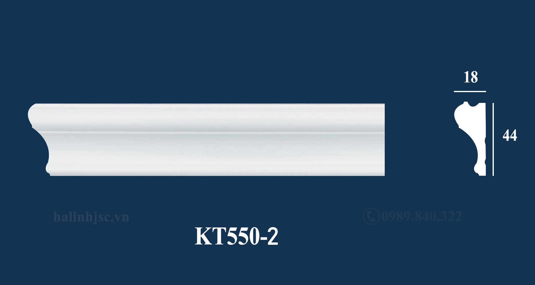 Nẹp tường trơn KT550-2