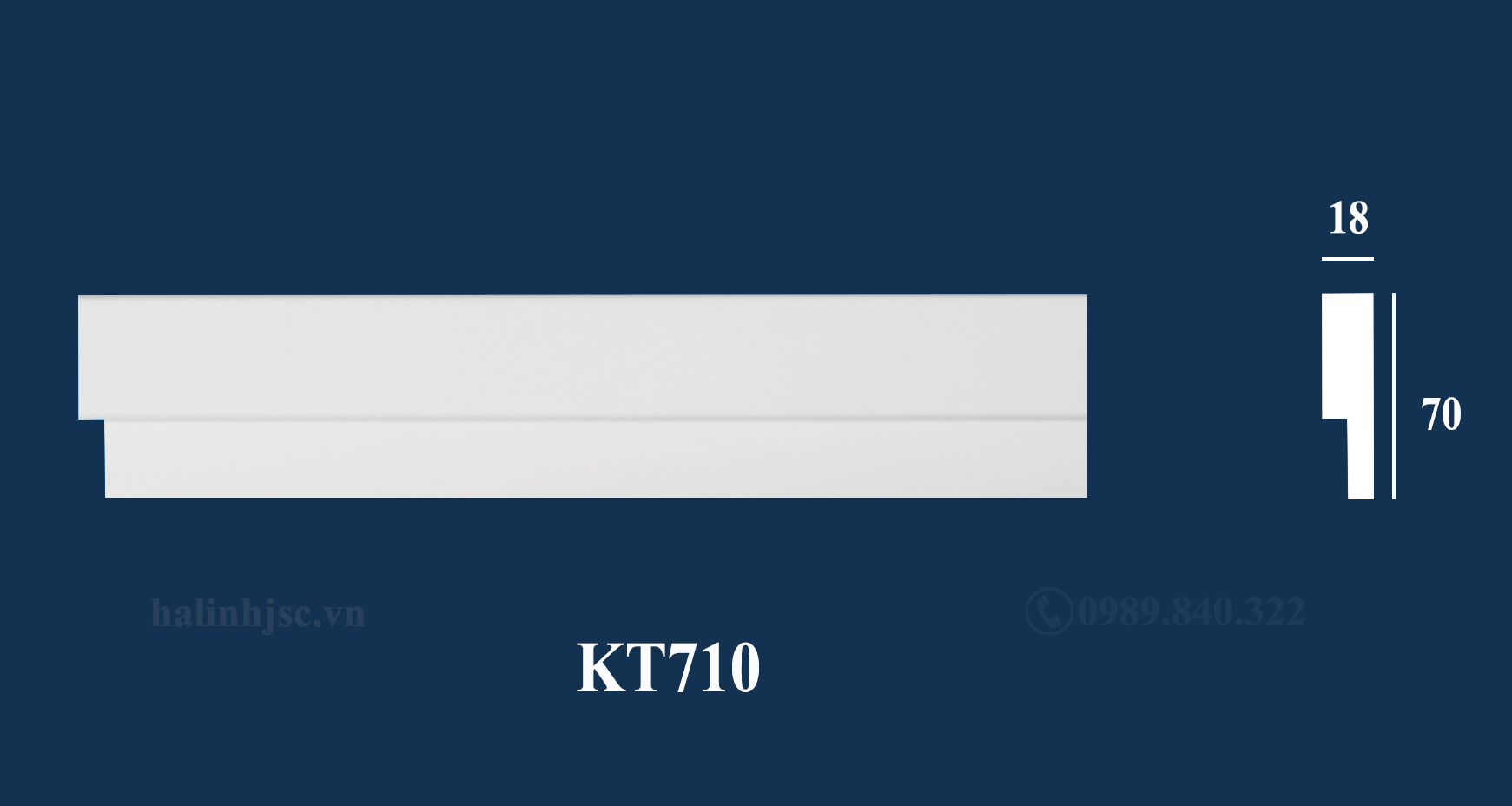 Nẹp tường trơn KT710